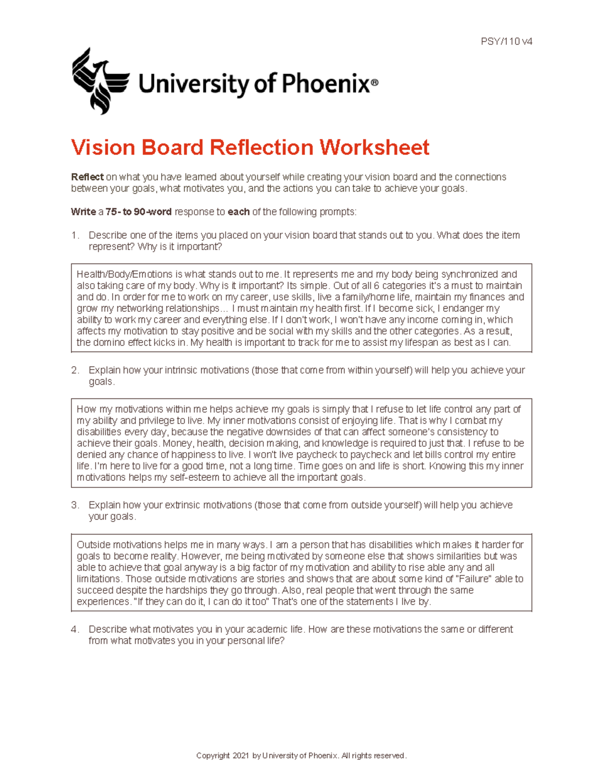 Eric+Purnell+-+psy110 v4 wk5 vision board reflection worksheet - PSY ...