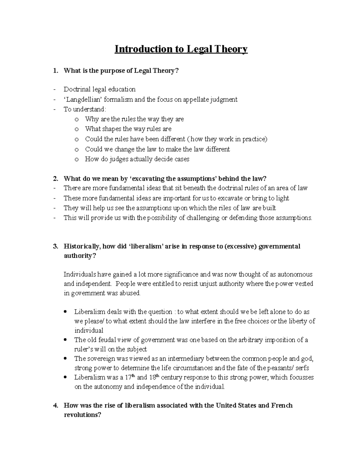 Introduction to Legal Theory - What is the purpose of Legal Theory ...