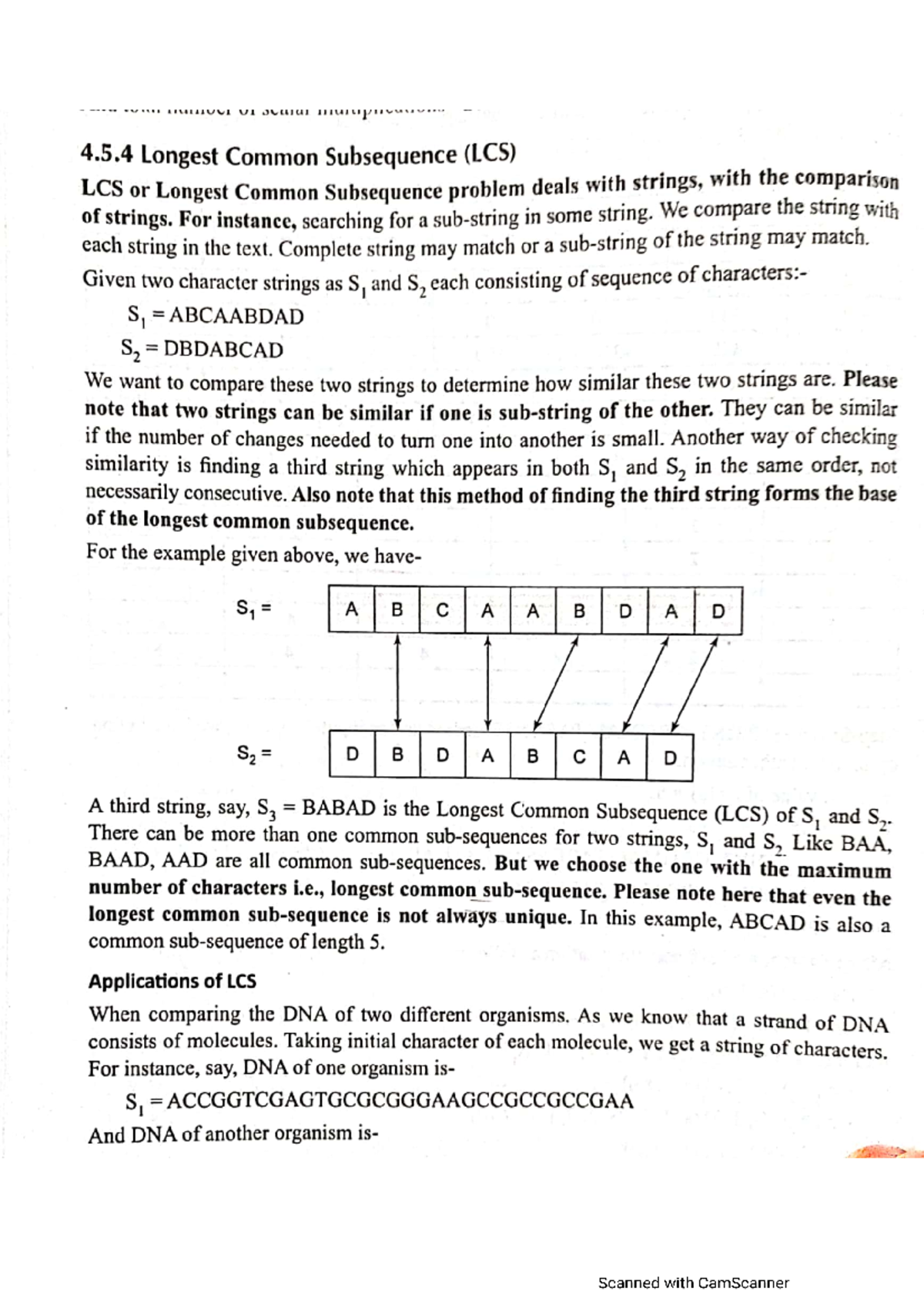 Topic-6 LCS - Lecture notes of ADA - Algorithms Design - Studocu