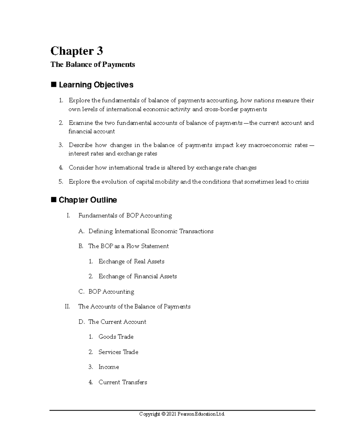 Fundamentals of Multinational Finance Chapter 3 - Answers to questions - Chapter 3 The Balance ...
