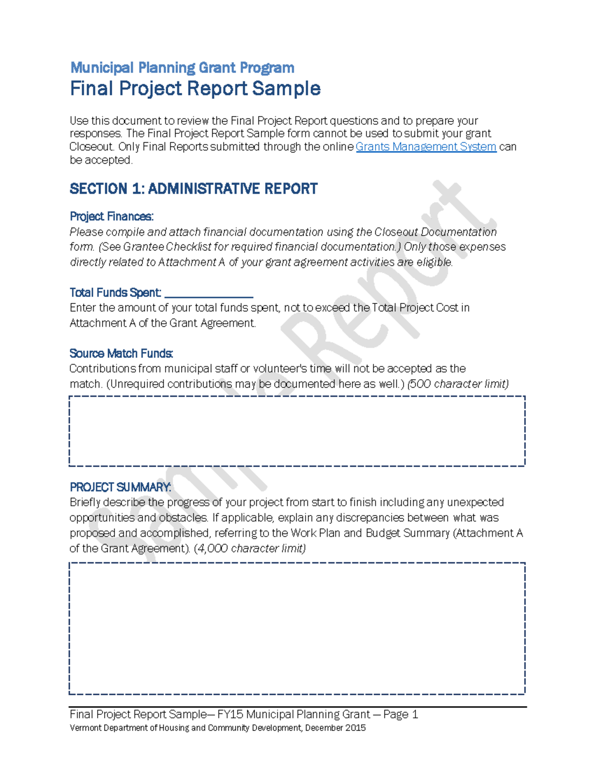 CPR-MPG-Final Project Report - Final Project Report Sample― FY15 ...