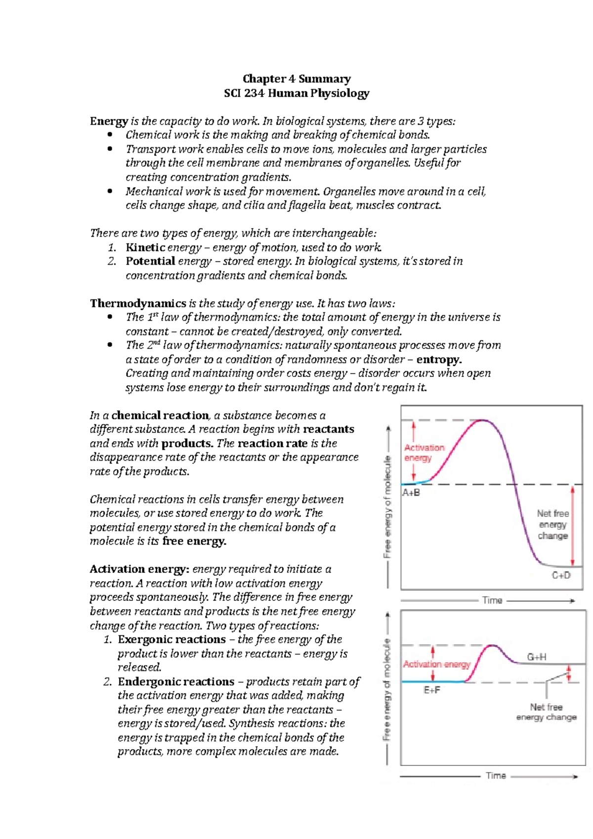 Chapter-4-Summary - Summary of Chapter 4 - Chapter 4 Summary SCI 234 ...