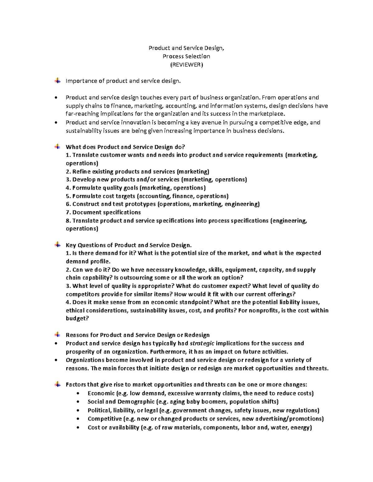 Reviewer Product AND Service Design - Product and Service Design ...