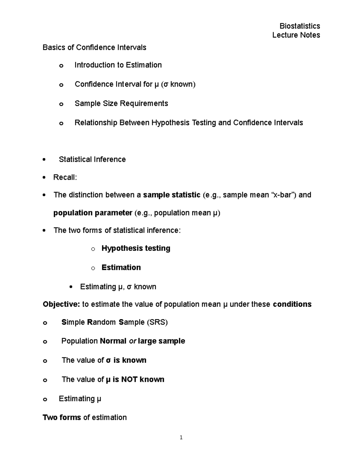 2021-Biostatistics-Lecture-Notes-Basics of Confidence Intervals-10B ...