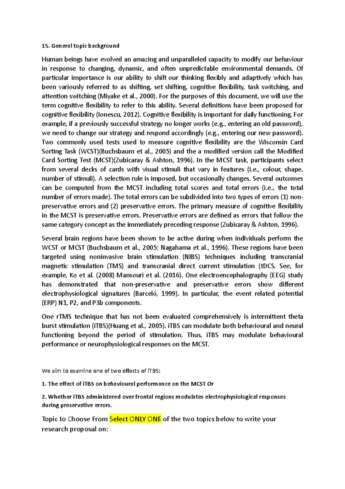 Topics with notes and Reference list (to be helpful) - 15. General ...