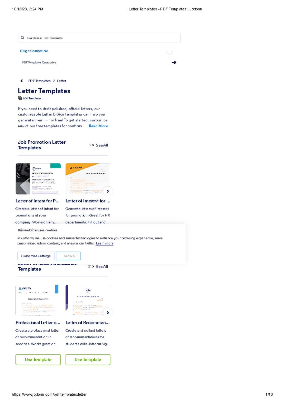 Letter Templates - PDF Templates Jotform - ####### E-sign Compatible ...