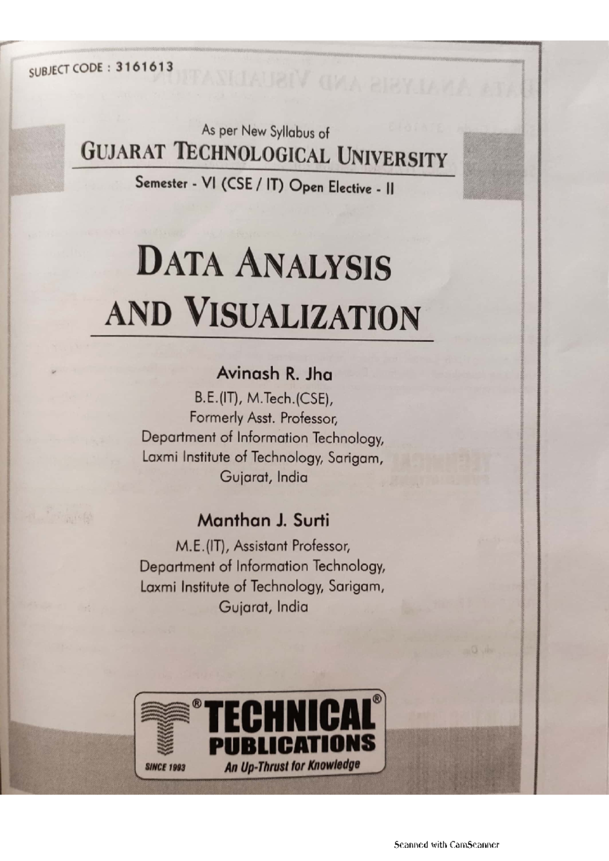 DAV Technical book - Computer Science and engineering - Studocu