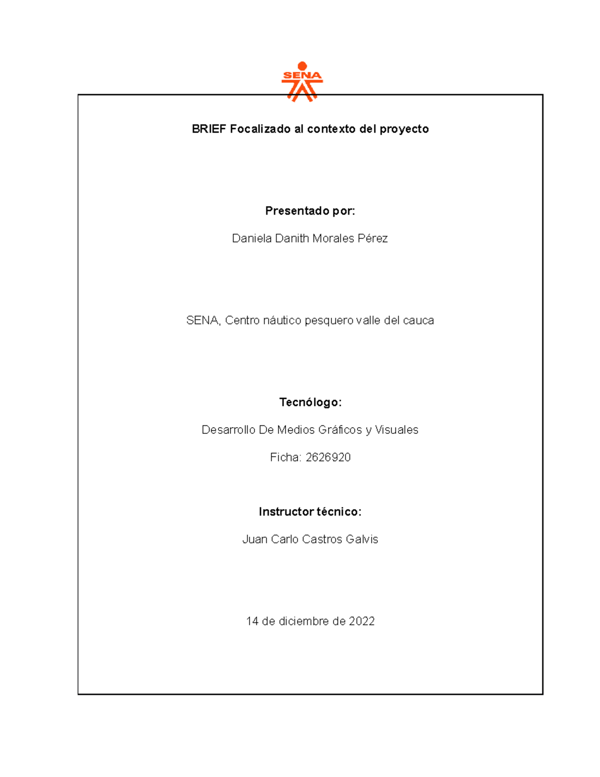 Anexo Briefing Perfil del Cliente - BRIEF Focalizado al contexto del ...