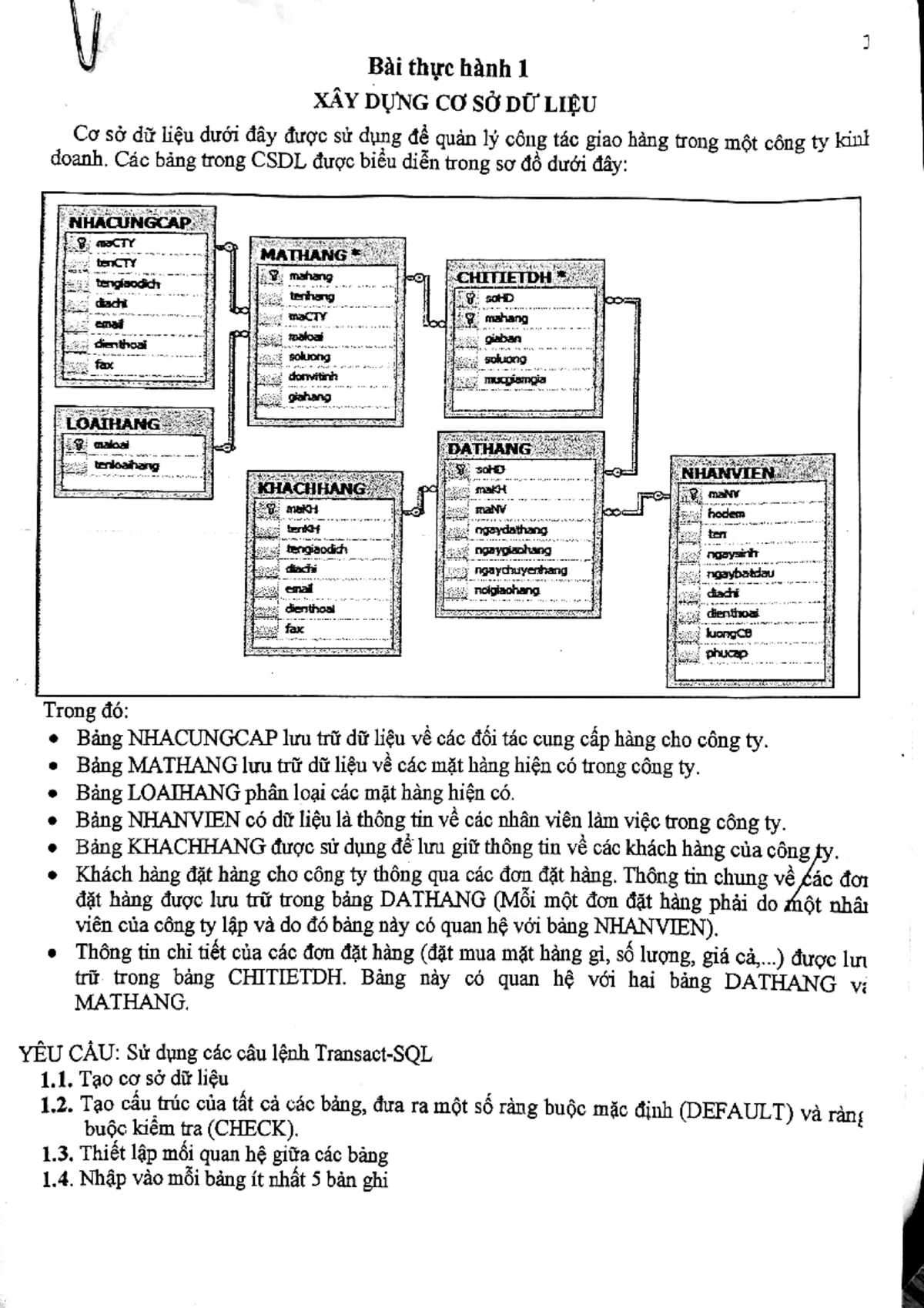 [TH] Hệ quản trị CSDL SQL Server - Hệ quản trị cơ sở dữ liệu - Studocu