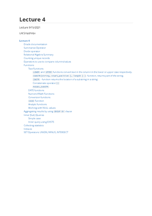 Lecture 12 Mongo DB - BUAN 6320 - UT Dallas - Studocu