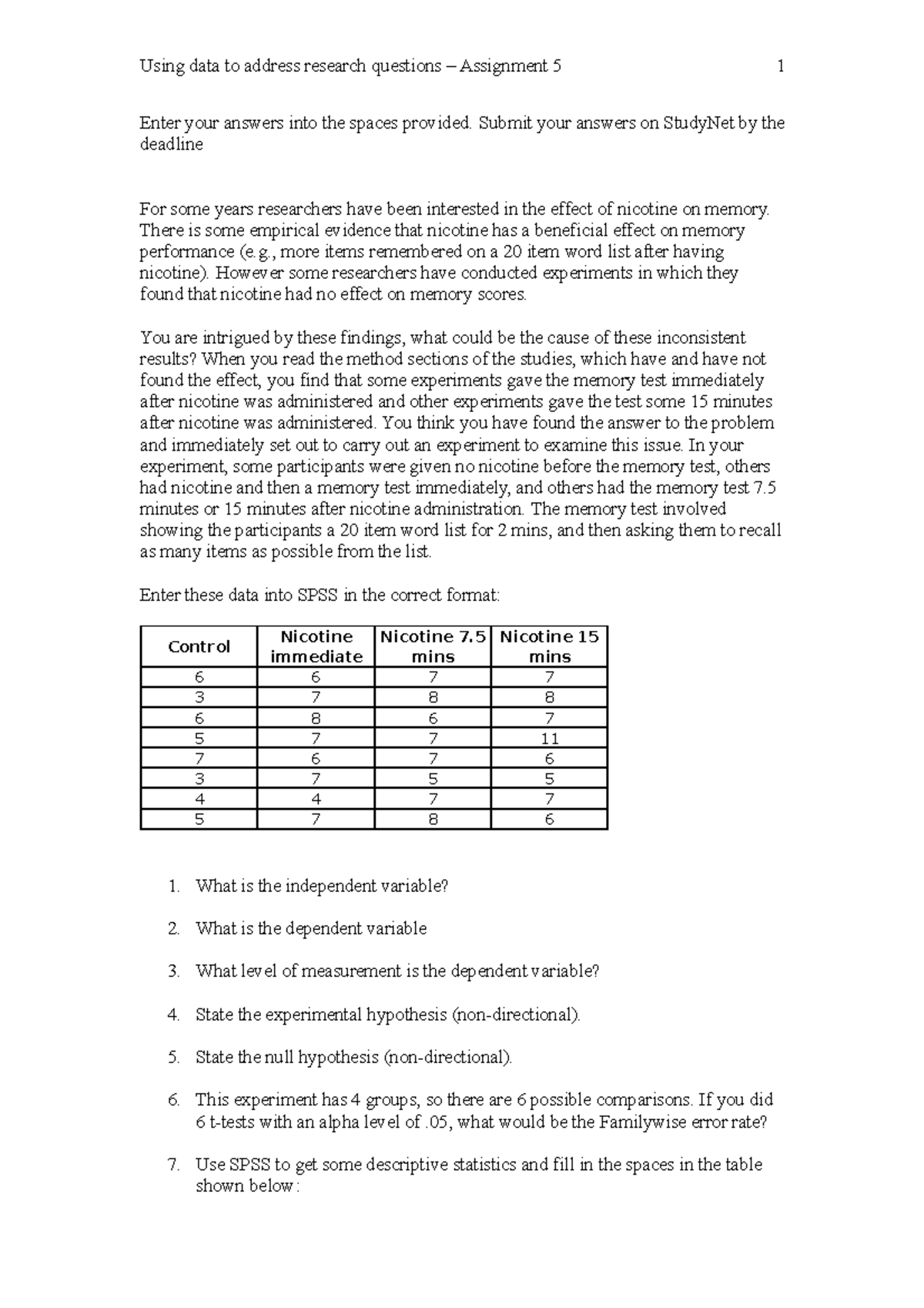 Assignment 5 : Using Data To Address Research Questions - Using data to ...