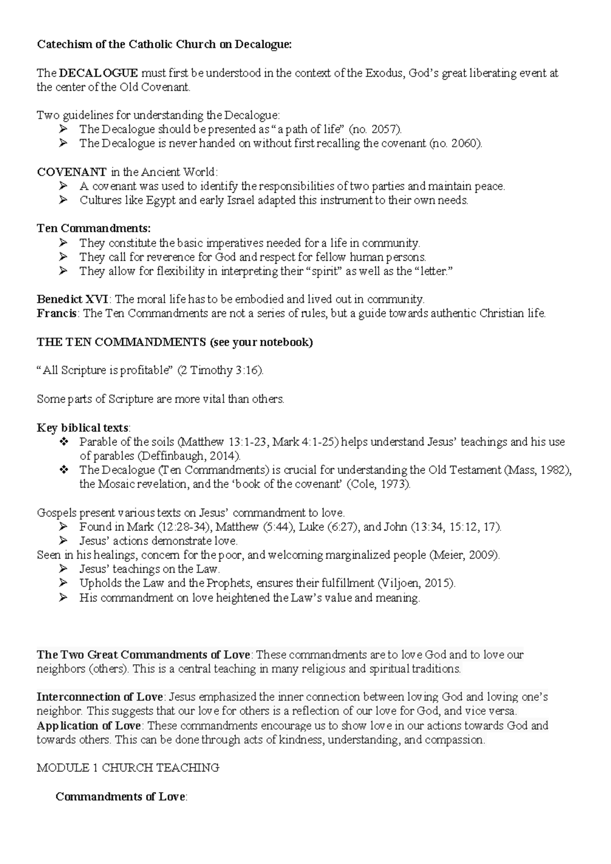 CFE Midterm Reviewer - cfe - Catechism of the Catholic Church on ...