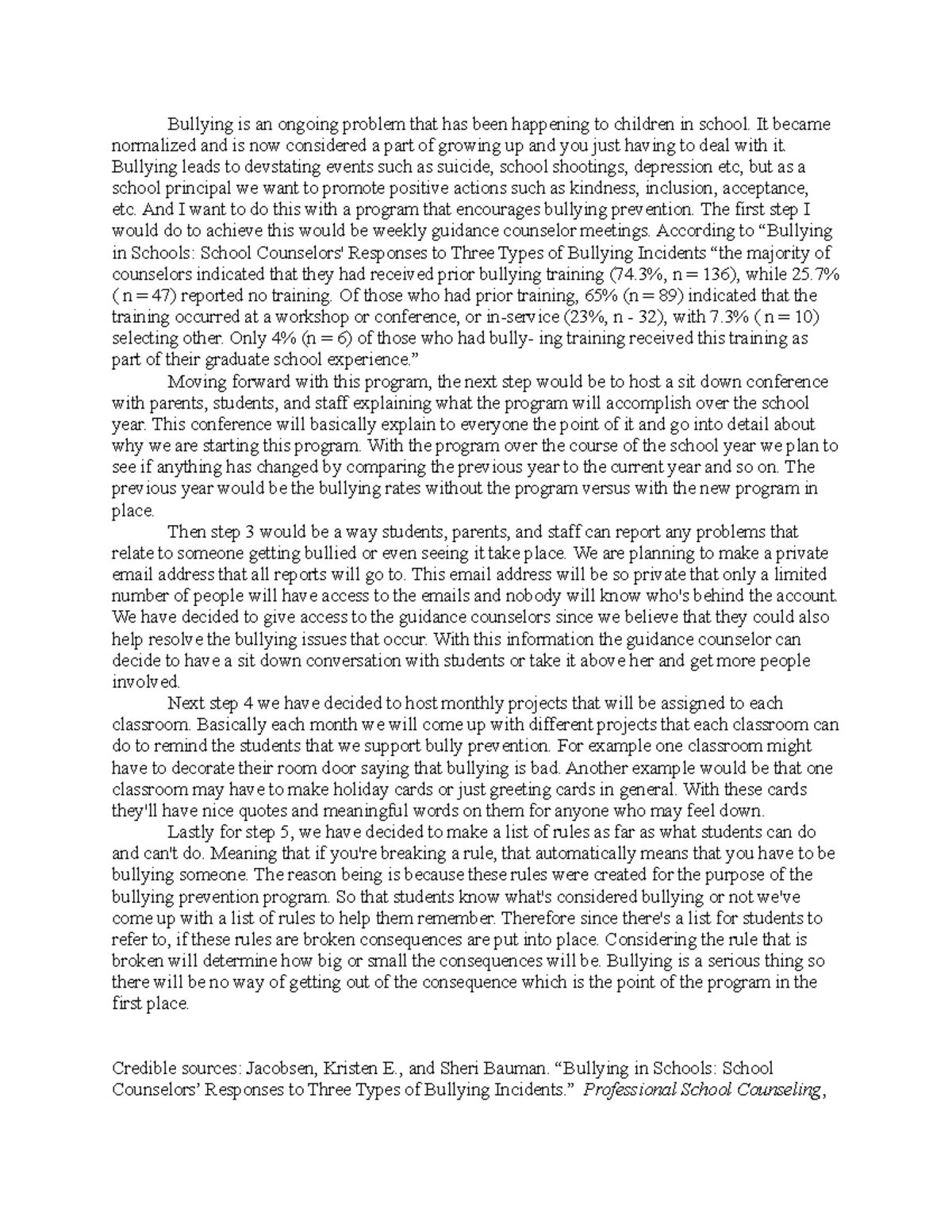 Eng bullying essay - based on the title - Bullying is an ongoing ...