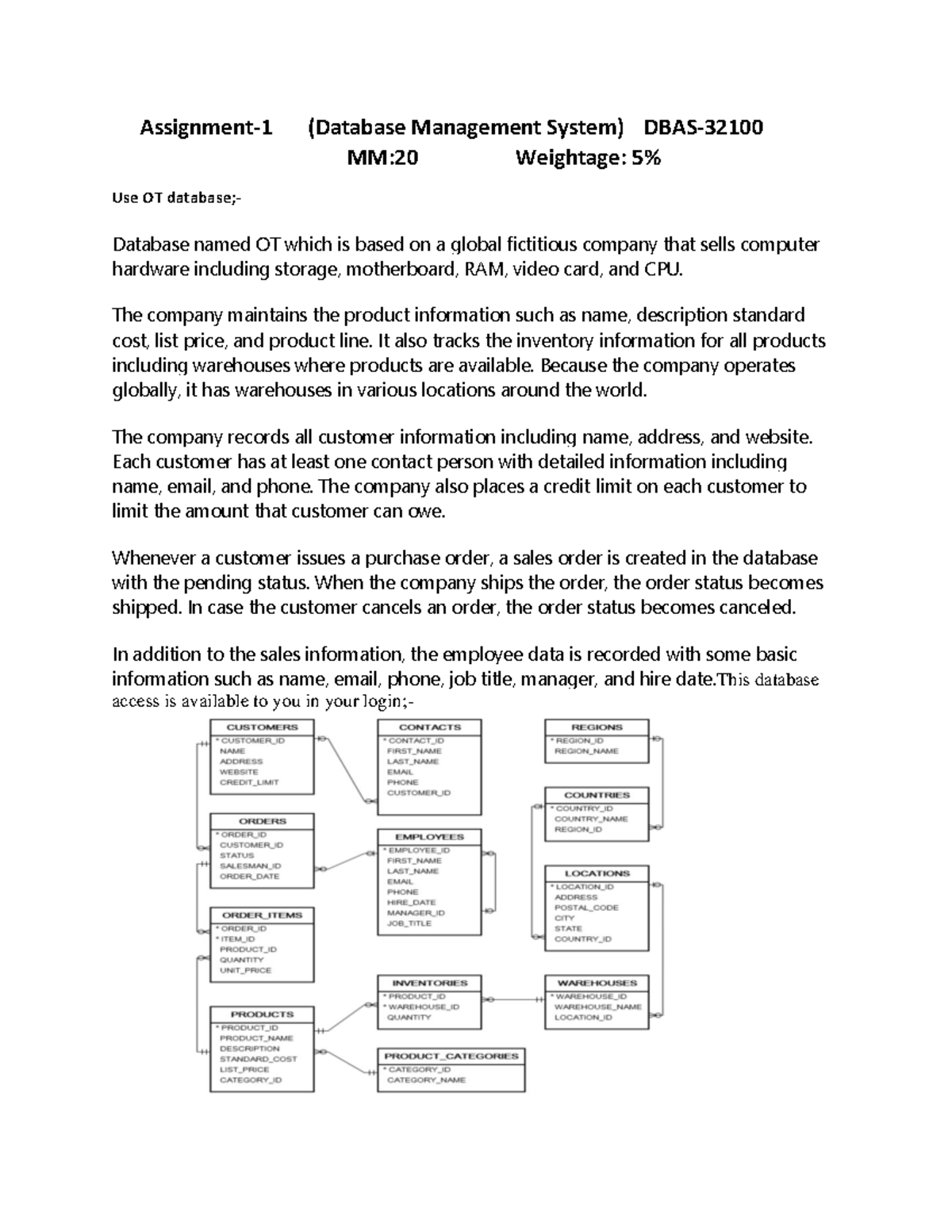 Database Management System MM:20 Weightage - Studocu
