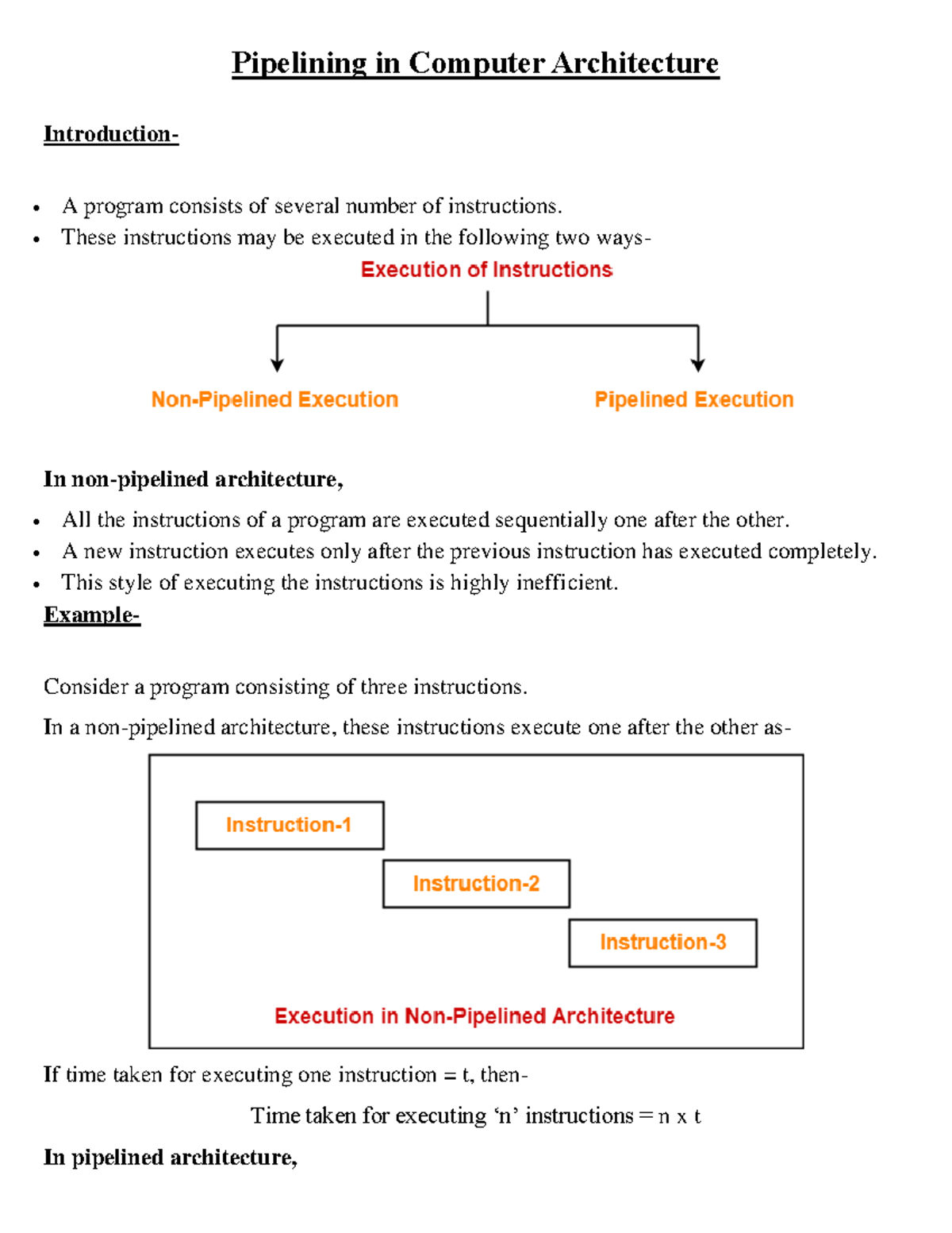 Pipelining - These instructions may be executed in the following two ways- In non-pipelined ...