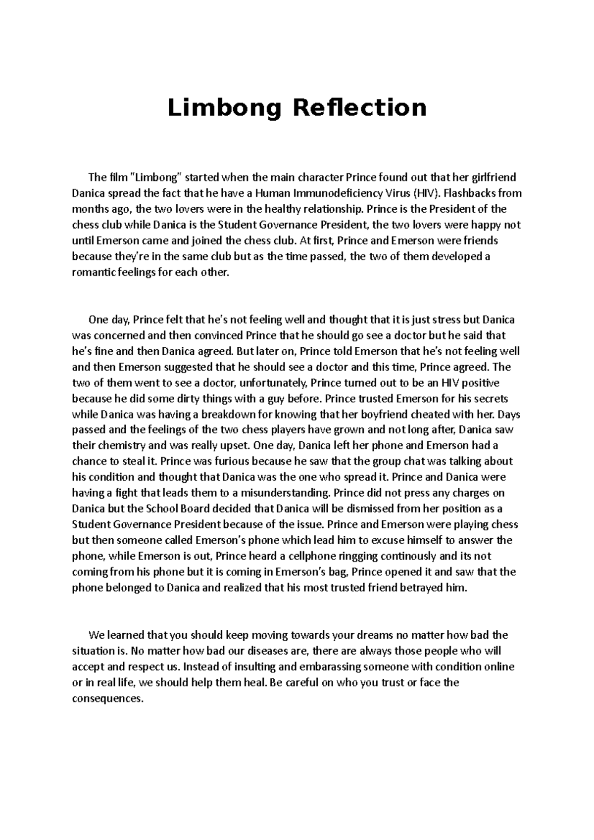 Limbong Reflection - Limbong Reflection The film "Limbong" started when ...