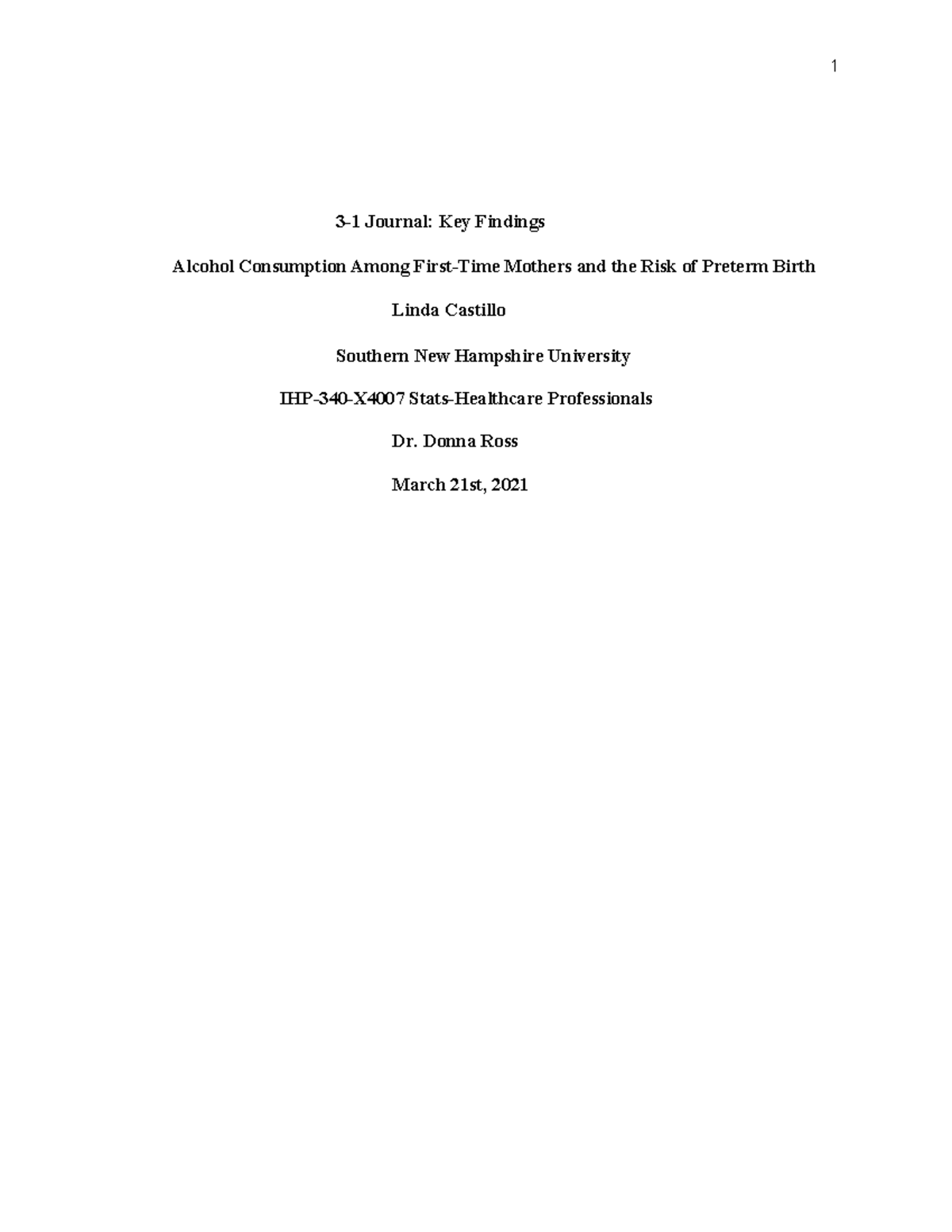 Module Three 3 1 Journal Key Findings 1 3 1 Journal Key Findings