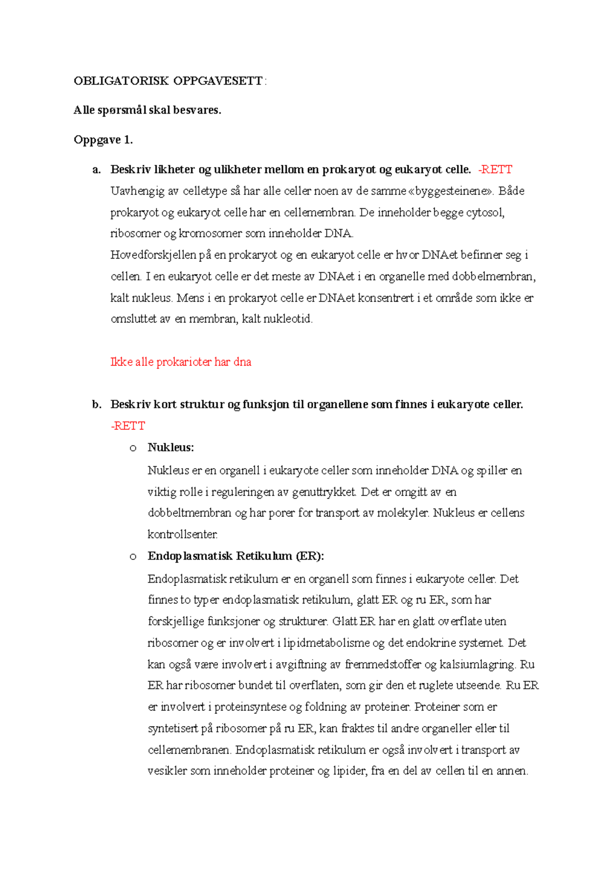 Obligatorisk oppgavesett 2023 -RETT - OBLIGATORISK OPPGAVESETT: Alle ...