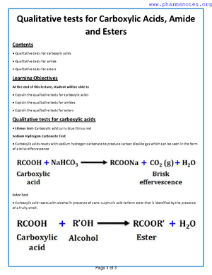 Qualitative Tests for Alcohols - Qualitative Tests for Alcohols ...