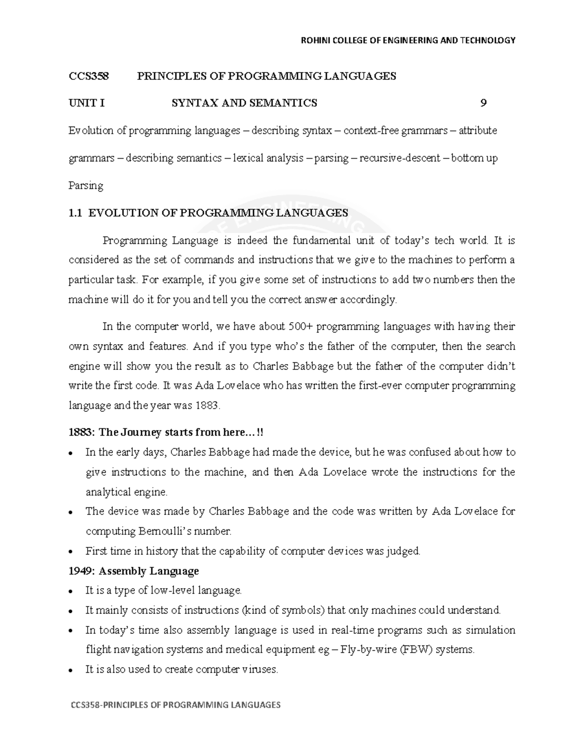 PPL U1 - The abstract data types in object-oriented languages, are ...