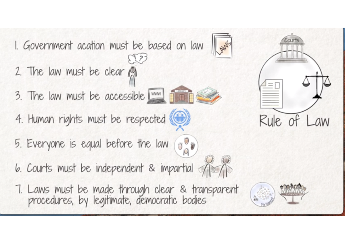 Rule of law principles. 3 - Constitutional law - Studocu