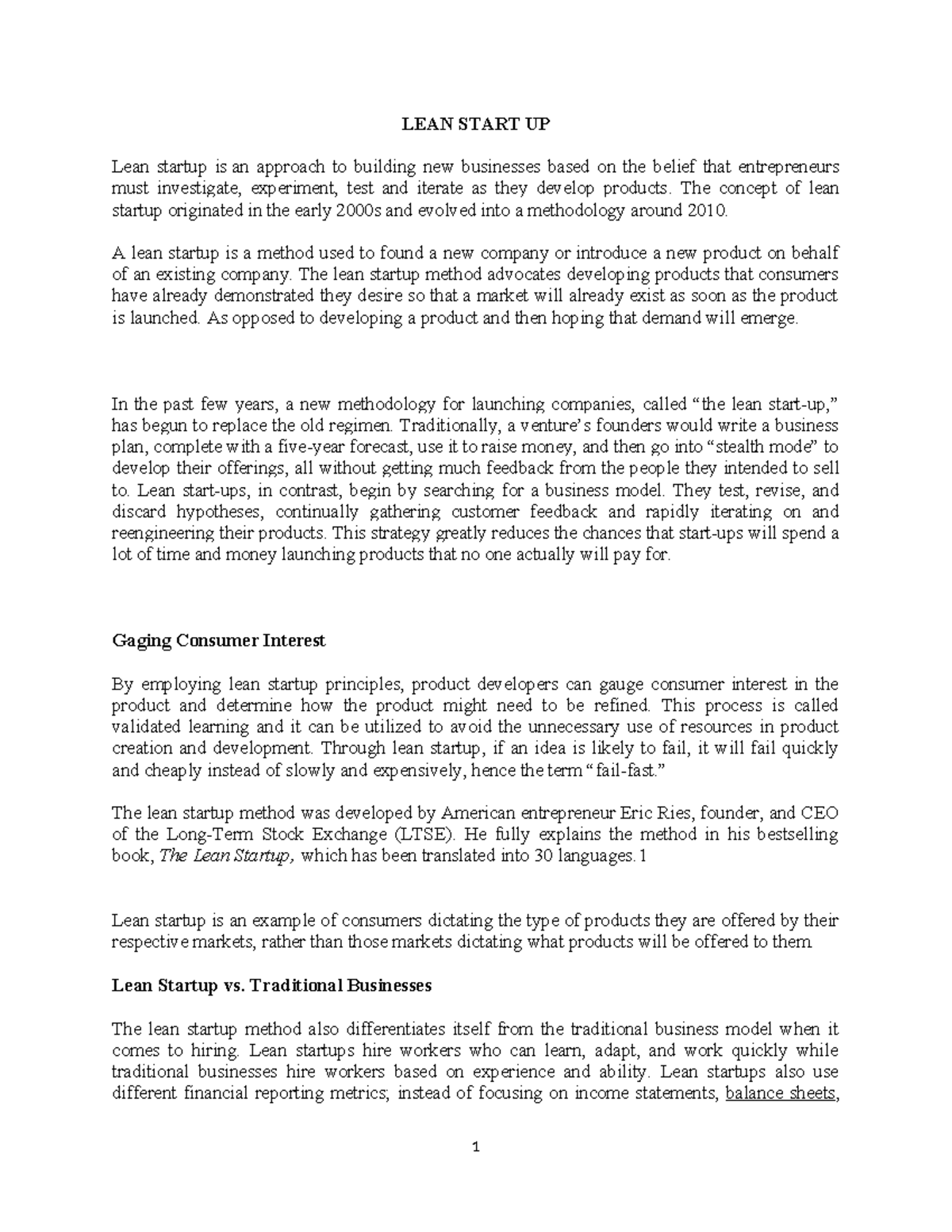 Leeson 9 LEAN Start UP - good study good grades - LEAN START UP Lean ...