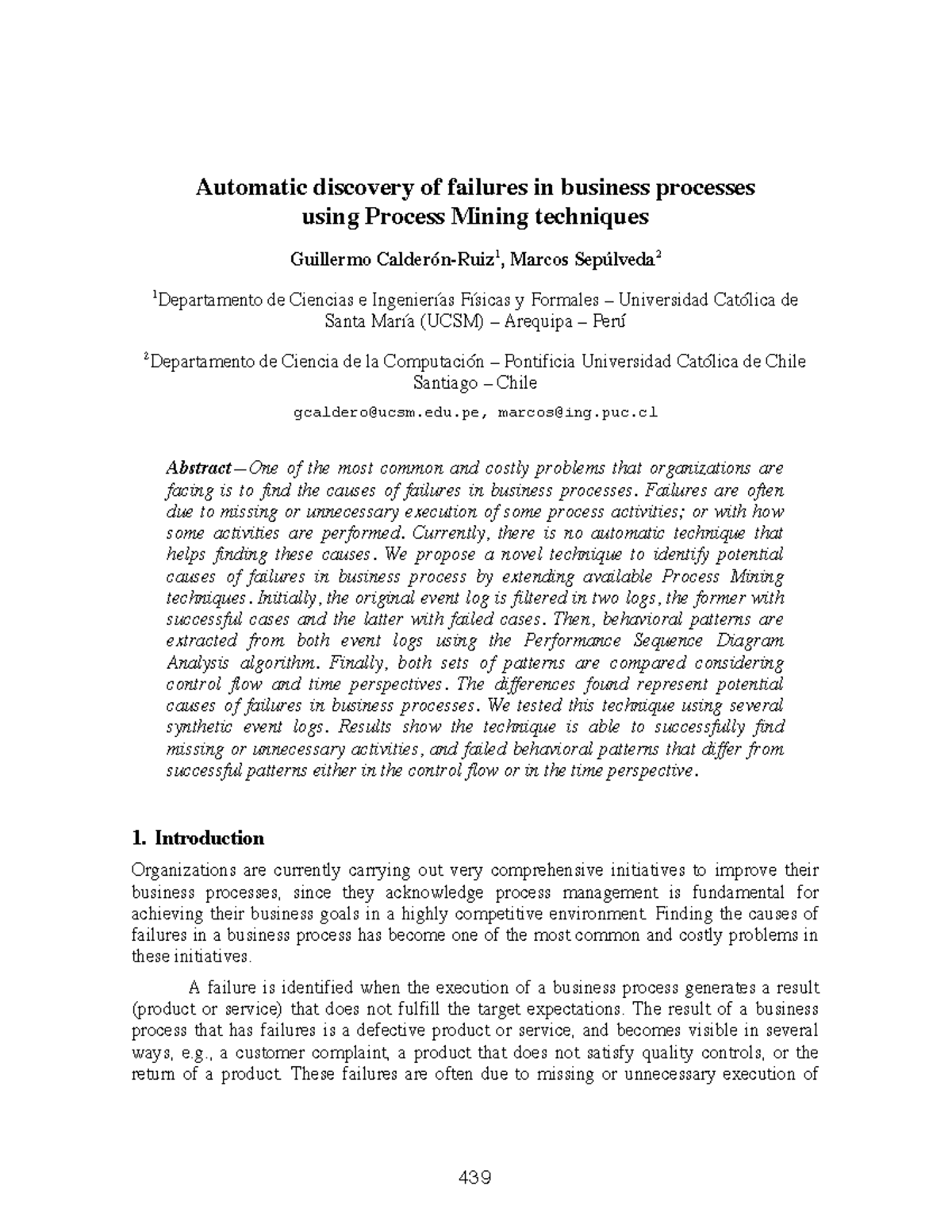 07-Automatic discovery of failures in business processes using Process Mining techniques ...