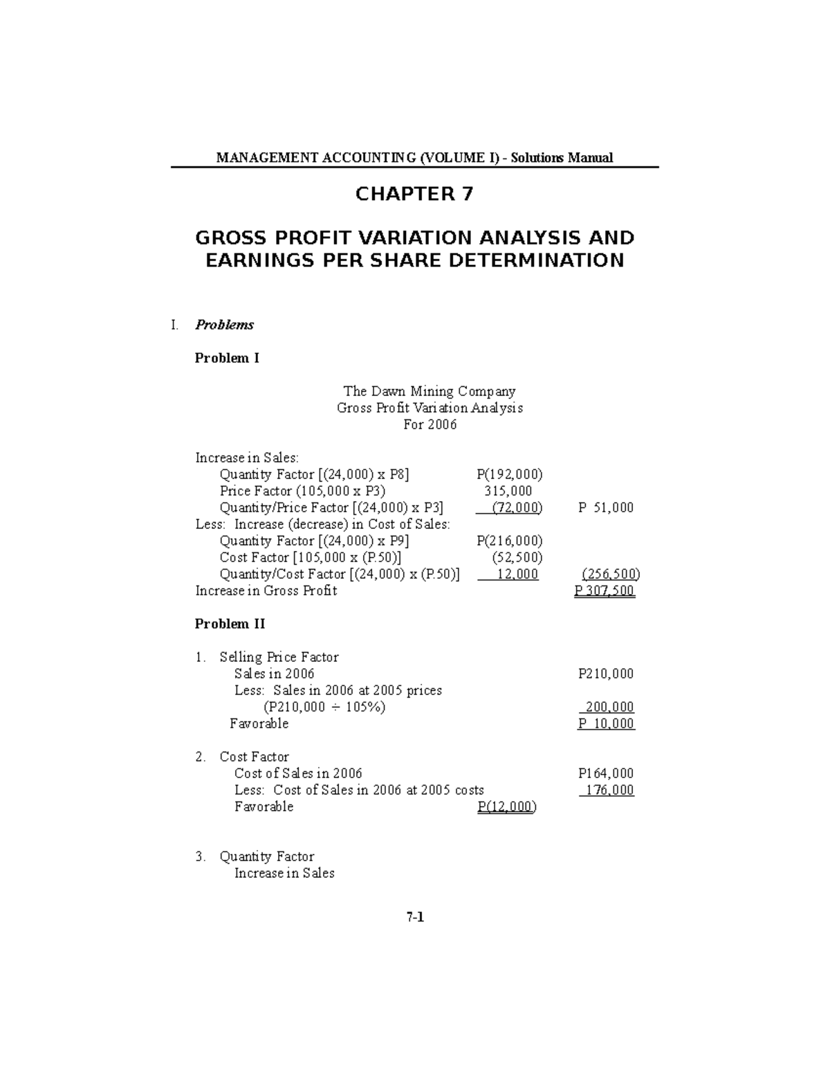 Chapter-07-Answer - Management Accounting - MANAGEMENT ACCOUNTING ...