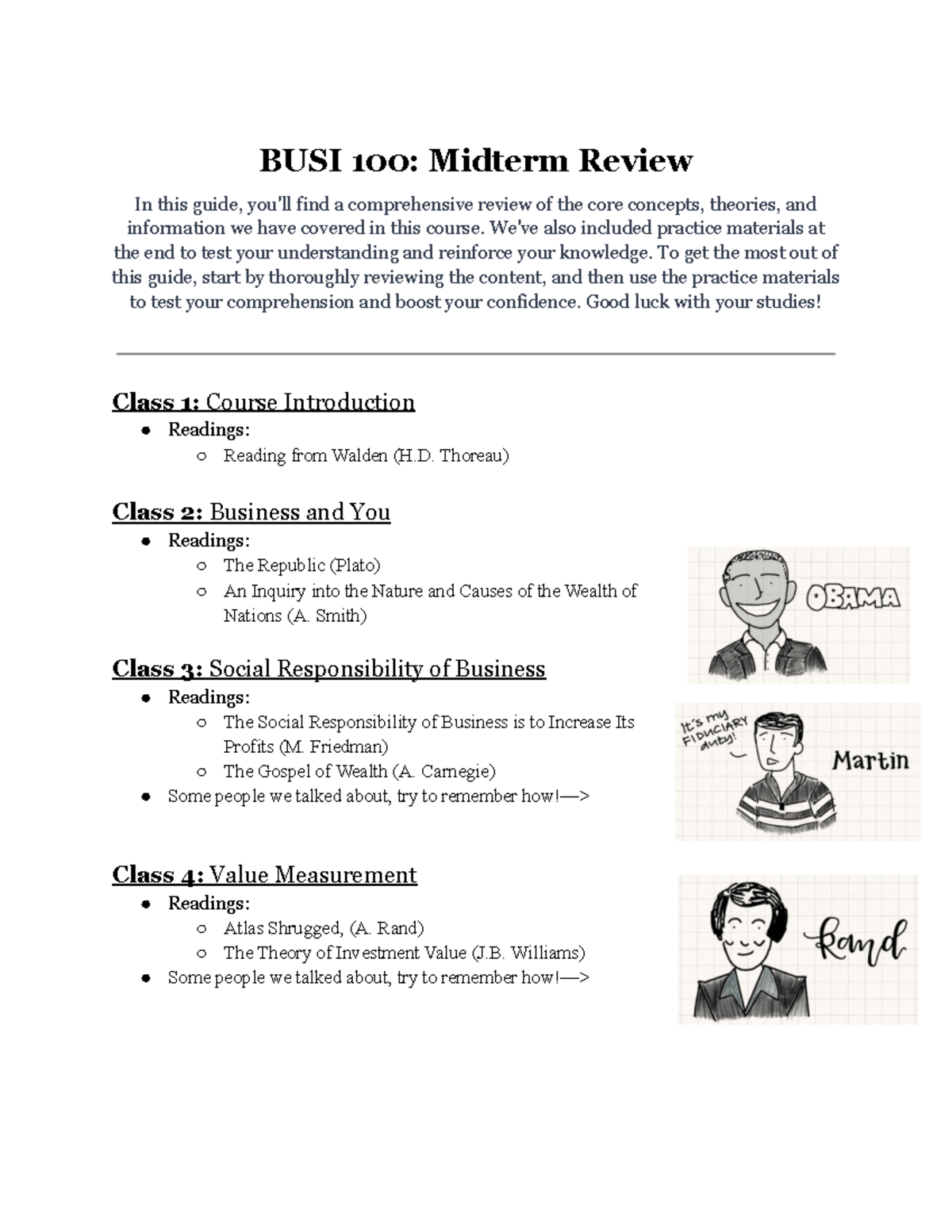 BUSI 100 Midterm Study Guide Part 3 - BUSI 100 : Midterm Review In this ...