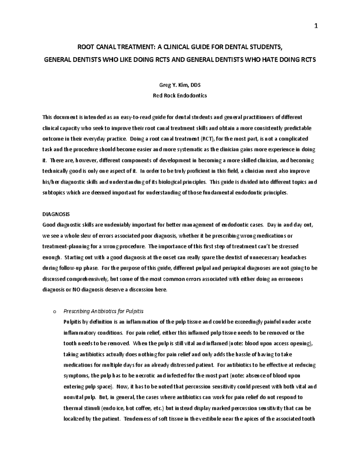 6. Root Canal Treatment a Clinical Guide for Dental Students Author ...