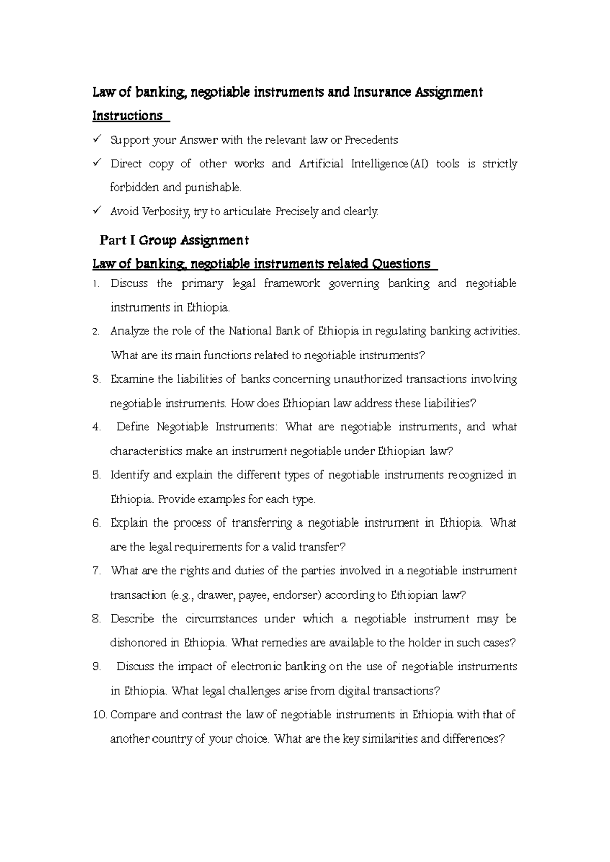 Fedearlism in general - Law of banking, negotiable instruments and ...