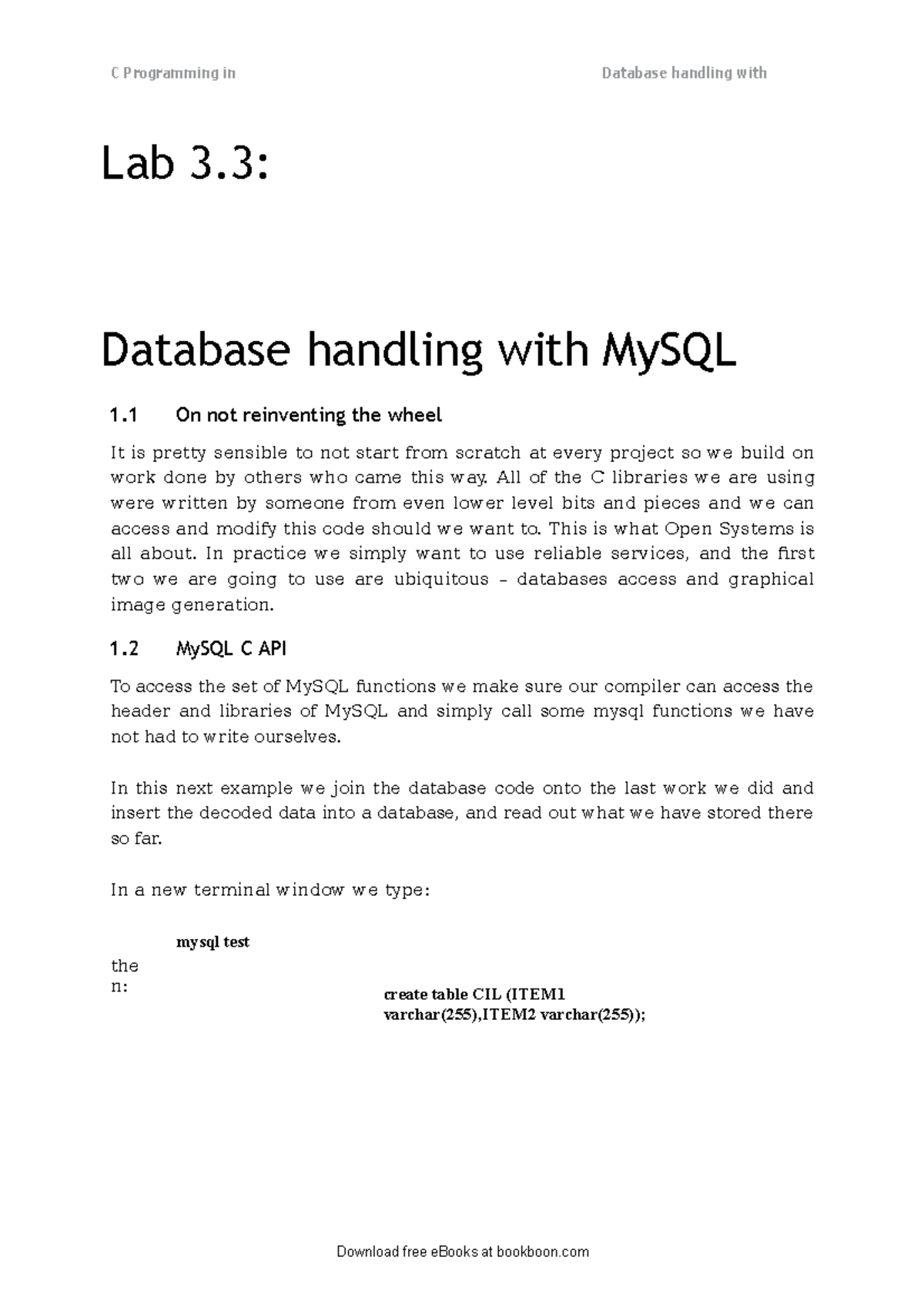 Lab-3 - qưe - Lab 3: Database handling with MySQL 1 On not reinventing ...