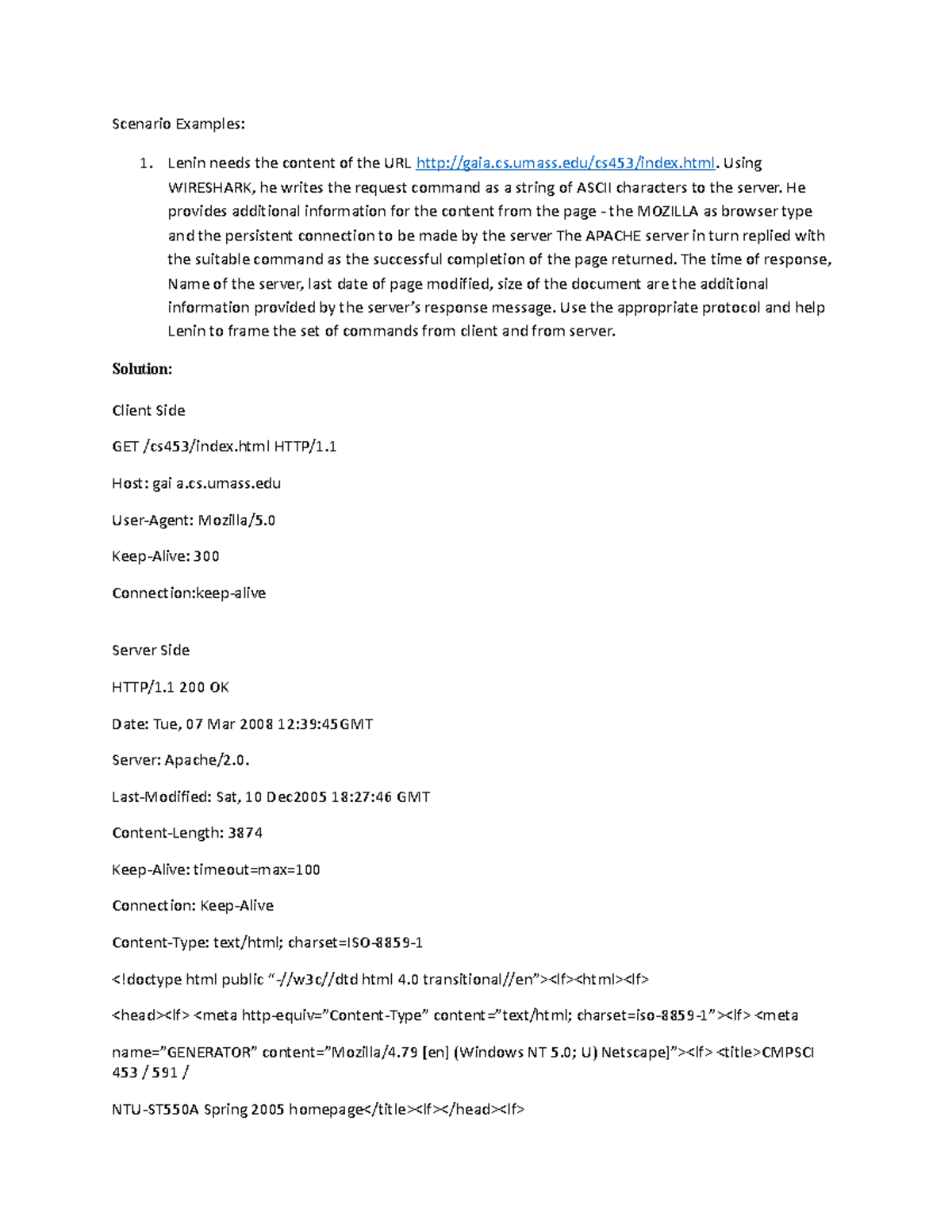 Scenario examples - Scenario Examples: 1. Lenin needs the content of ...