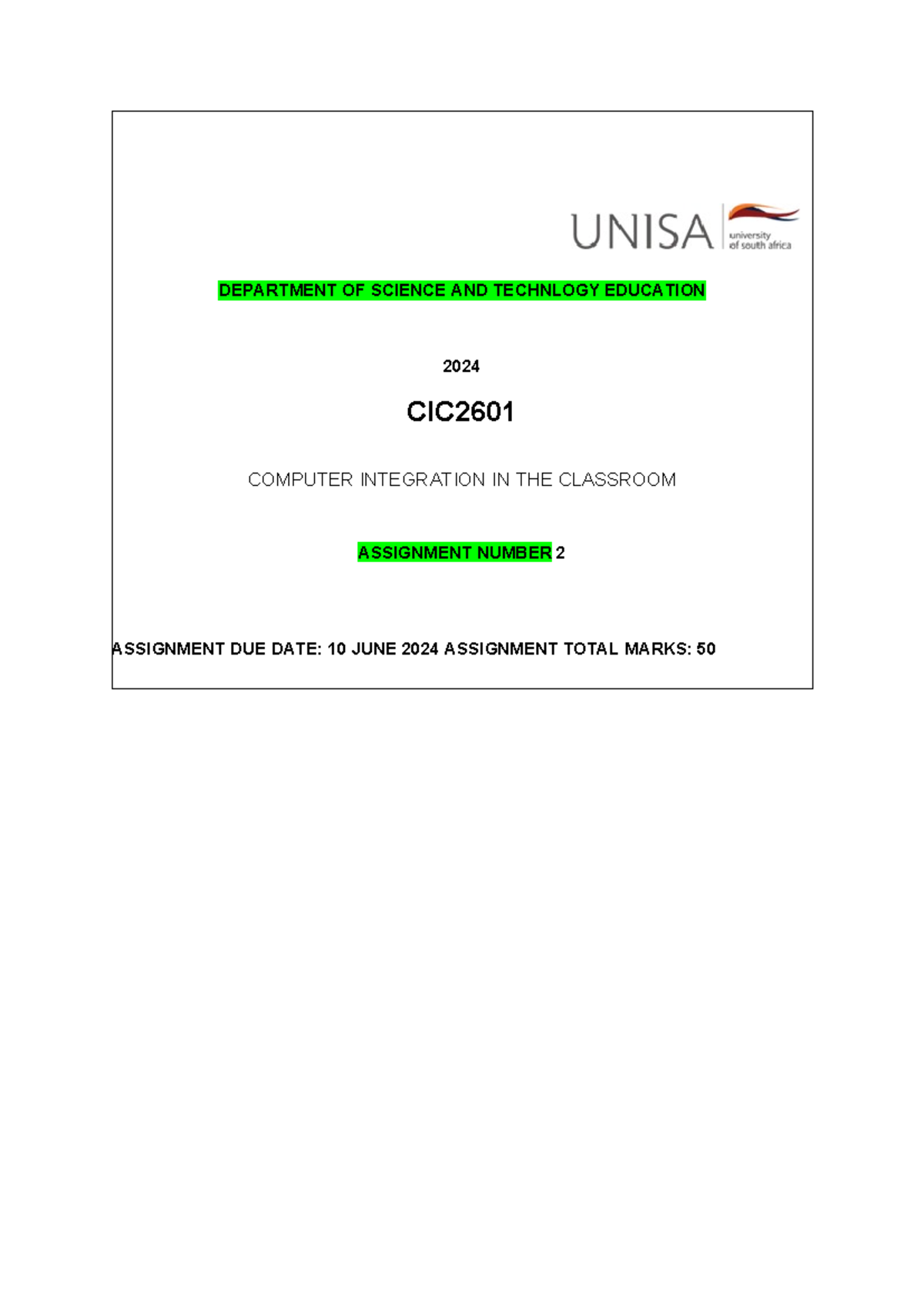 CIC2601%20Assignment%202%20Template - DEPARTMENT OF SCIENCE AND ...