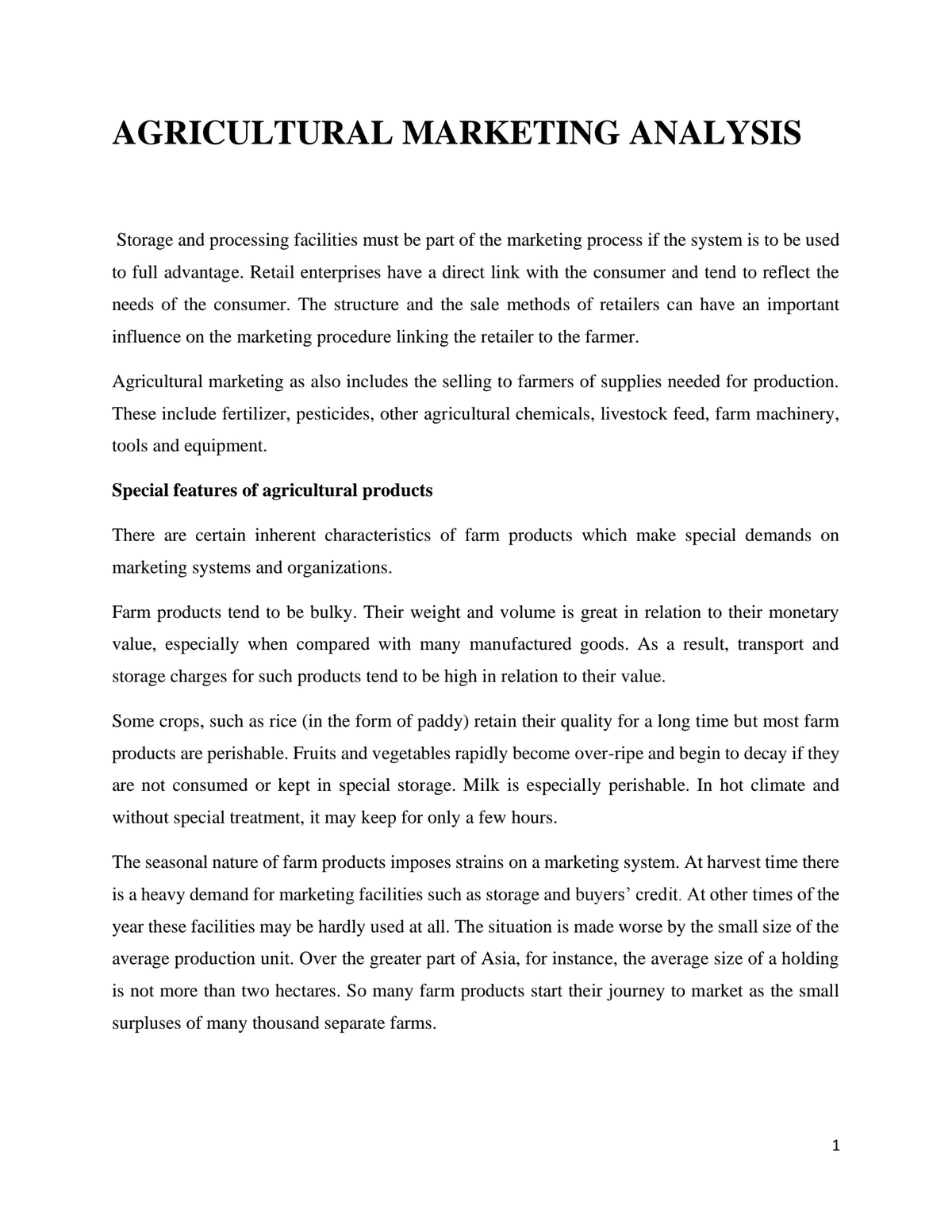 Agric.Marketing Handout - agricultural mathematics - UoN - Studocu