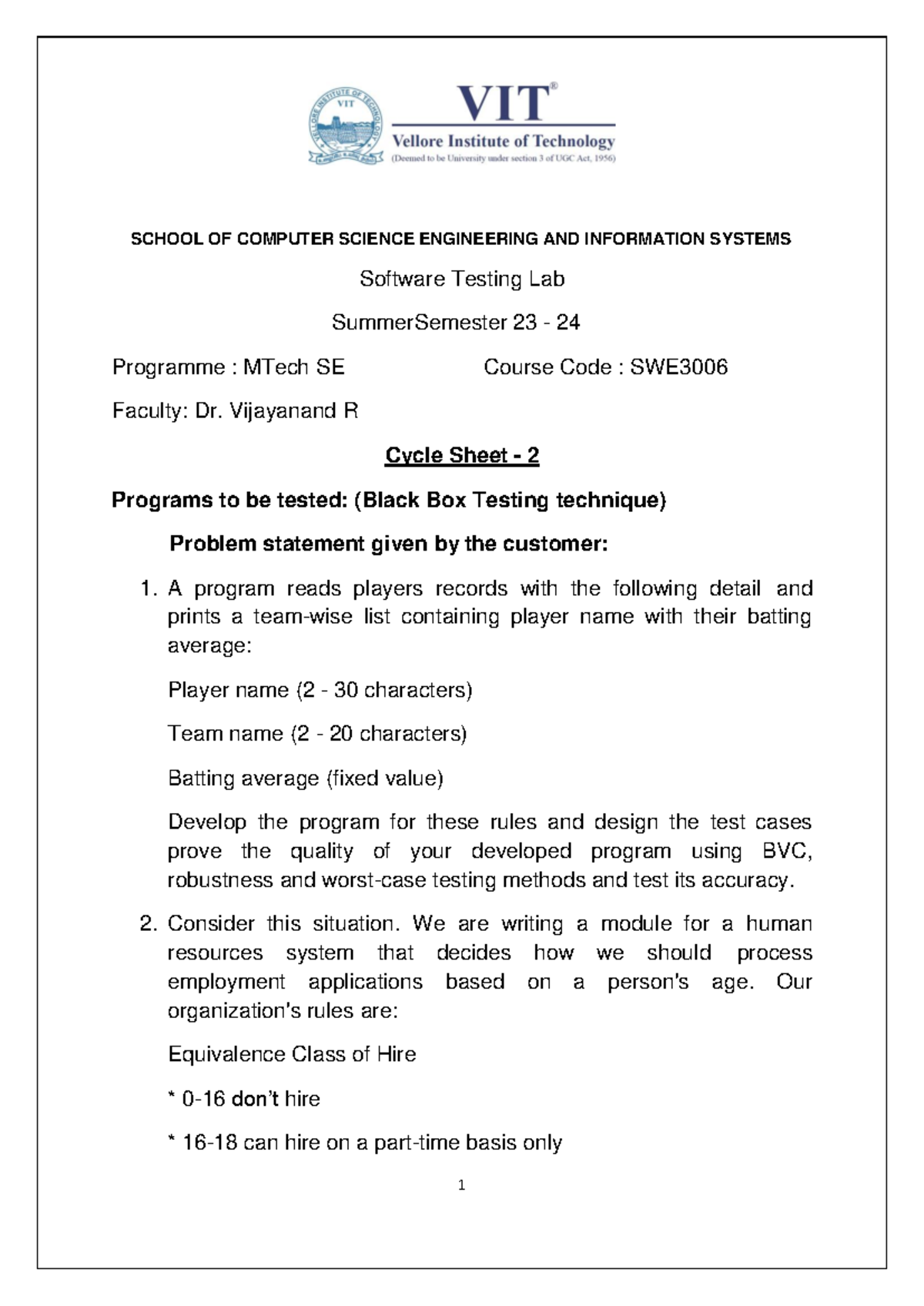 VL2023240700233 AST02 - 1 SCHOOL OF COMPUTER SCIENCE ENGINEERING AND ...