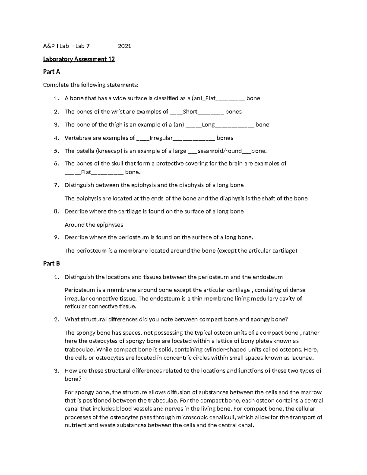 A&P I Lab Report 7 2021 - Roberto Rodriguez, DHSc, MS, MD Lab 7 ...