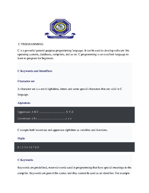 Computer Application - MINISTRY OF EDUCATION DIPLOMA IN INFORMATION ...