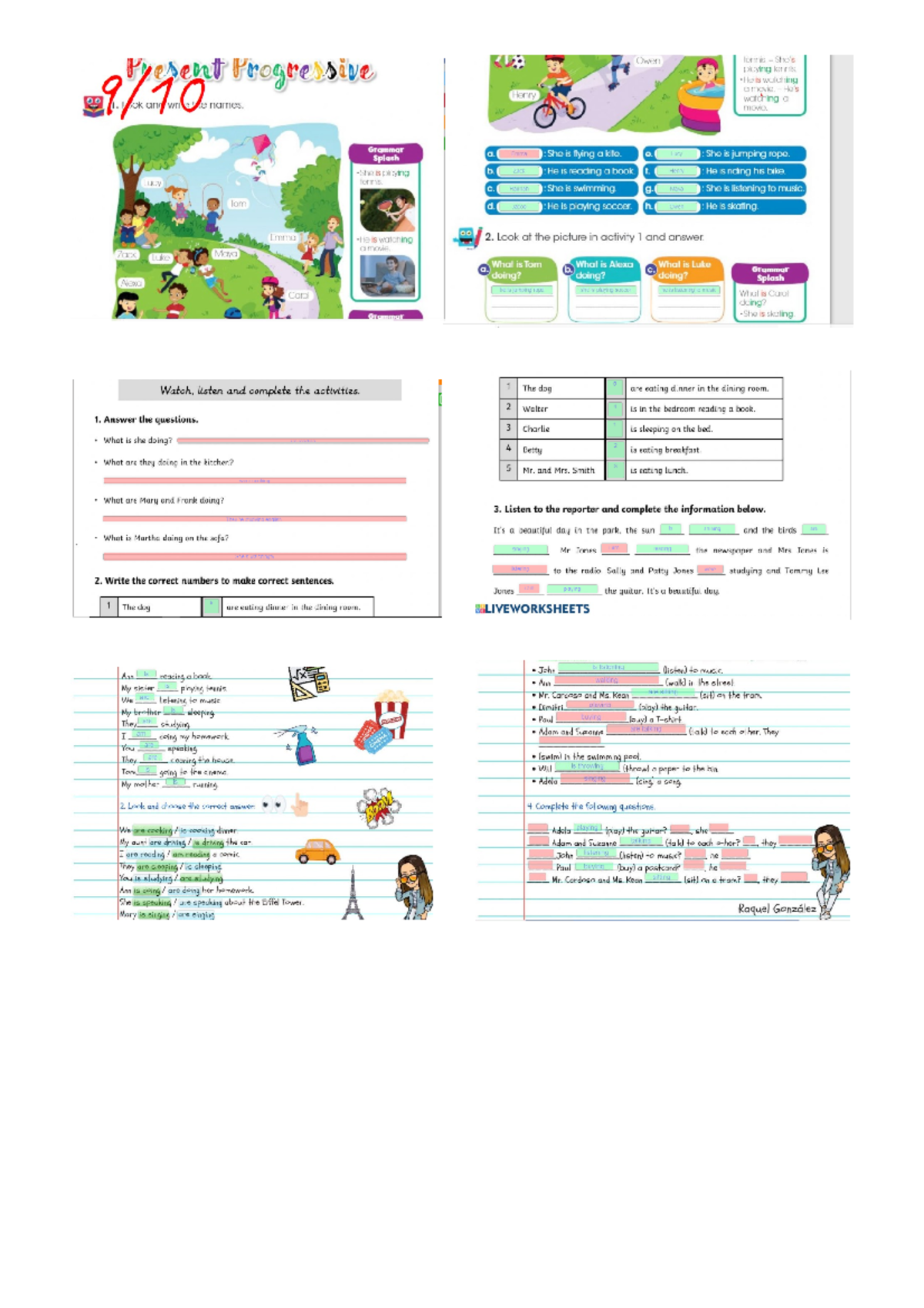 Ochoa Boris Present progressive worksheet # 1 - Ingles 3 - Studocu