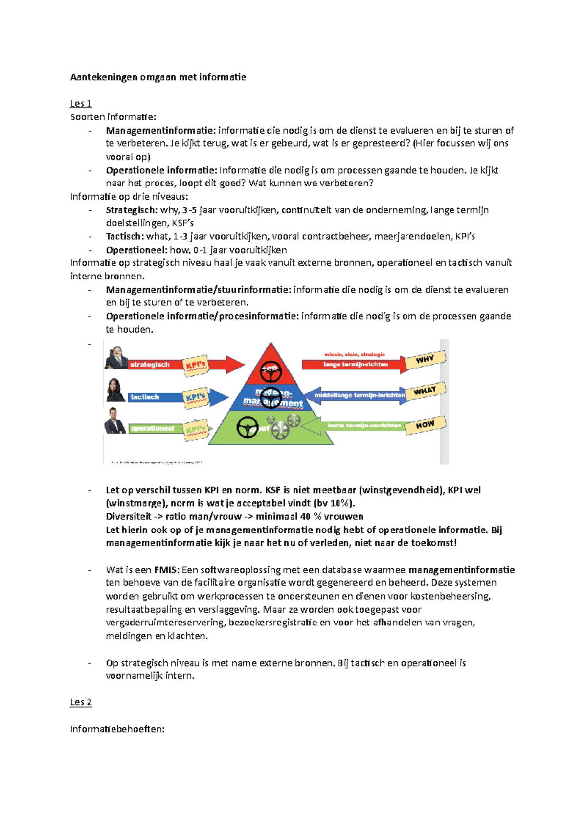 Aantekeningen OMI - samenvatting - Aantekeningen omgaan met informatie ...