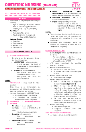 Psych Abnormal Refresher - PSYCHIATRIC NURSING (ABNORMAL) TOPRANK ...