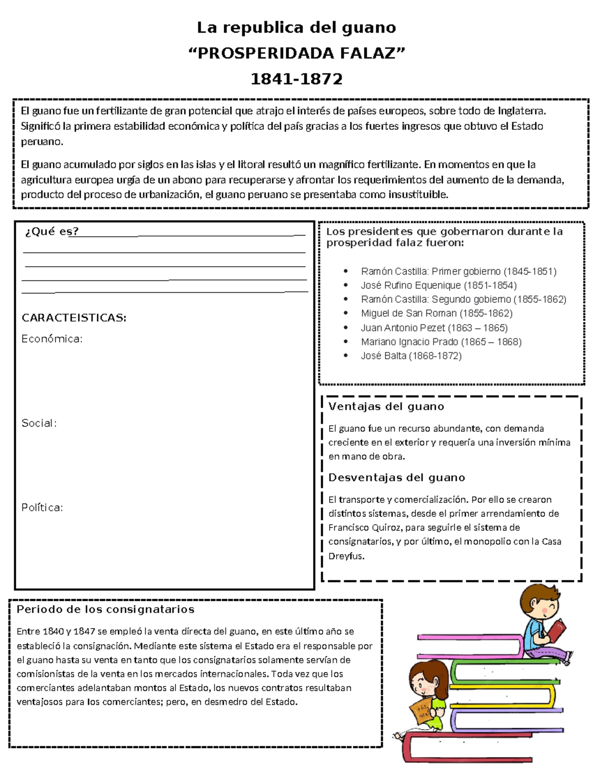 Ficha de actividad 1 cuarto prosperidad falaz - La republica del guano ...