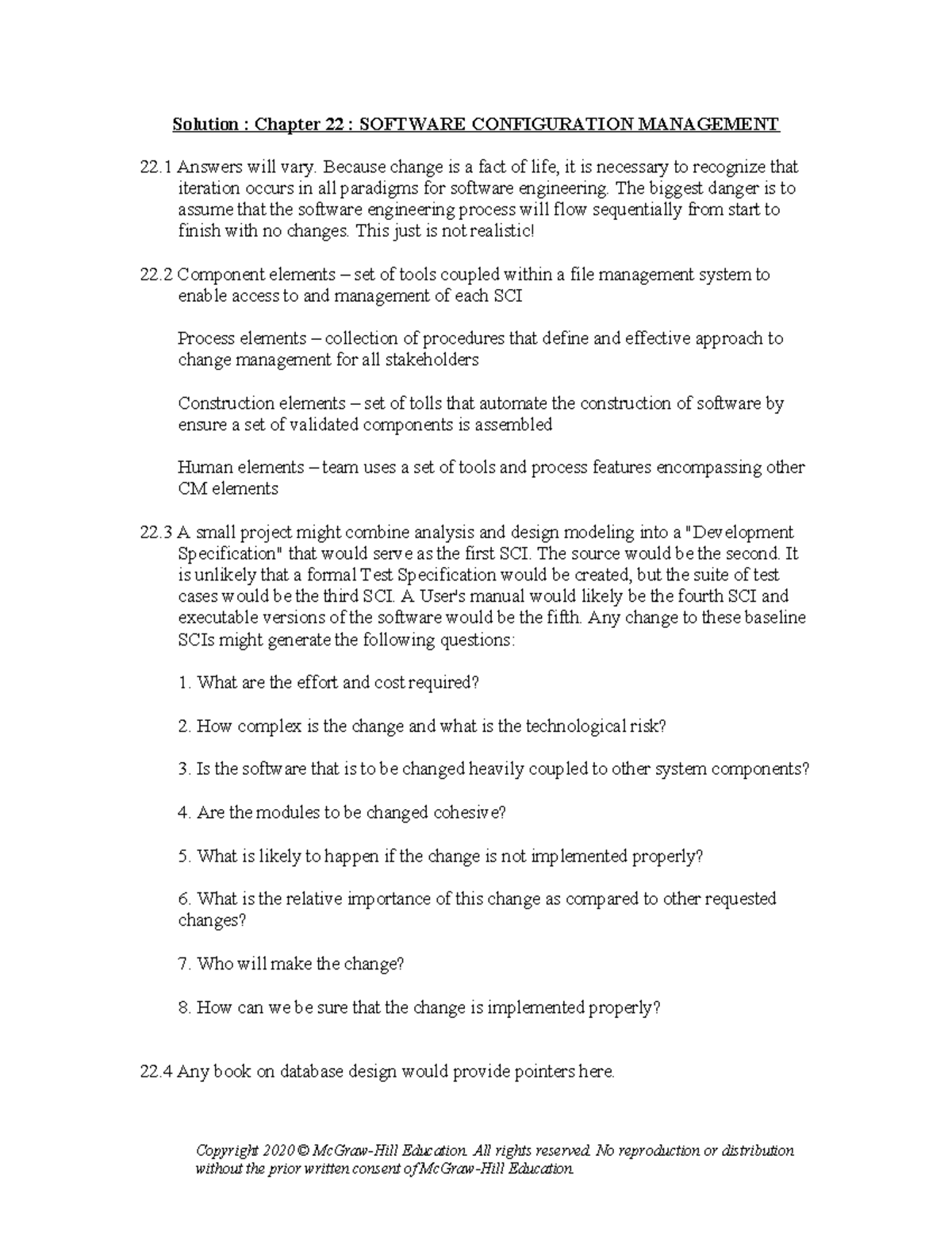 Pressman SEPA 9e Ch022 SM - Solution : Chapter 22 : SOFTWARE ...