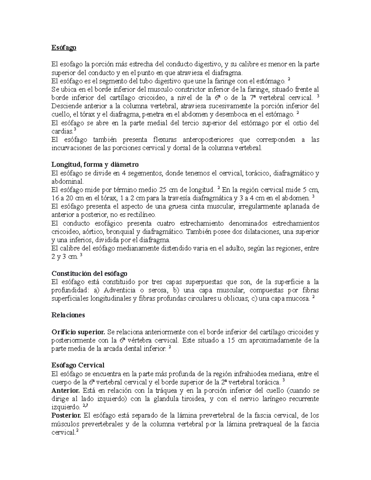 4. Resúmenes sobre Esófago humano - Esófago El esofago la porción más ...