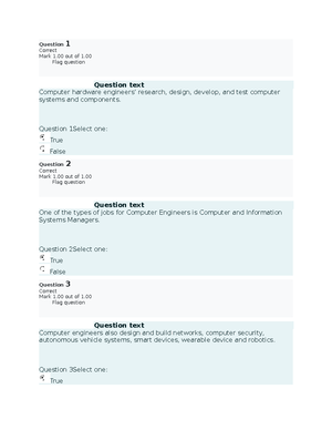 Engineering Data Analysis midterm exam - Question 1 Correct Mark 1 out of 1. Flag question ...