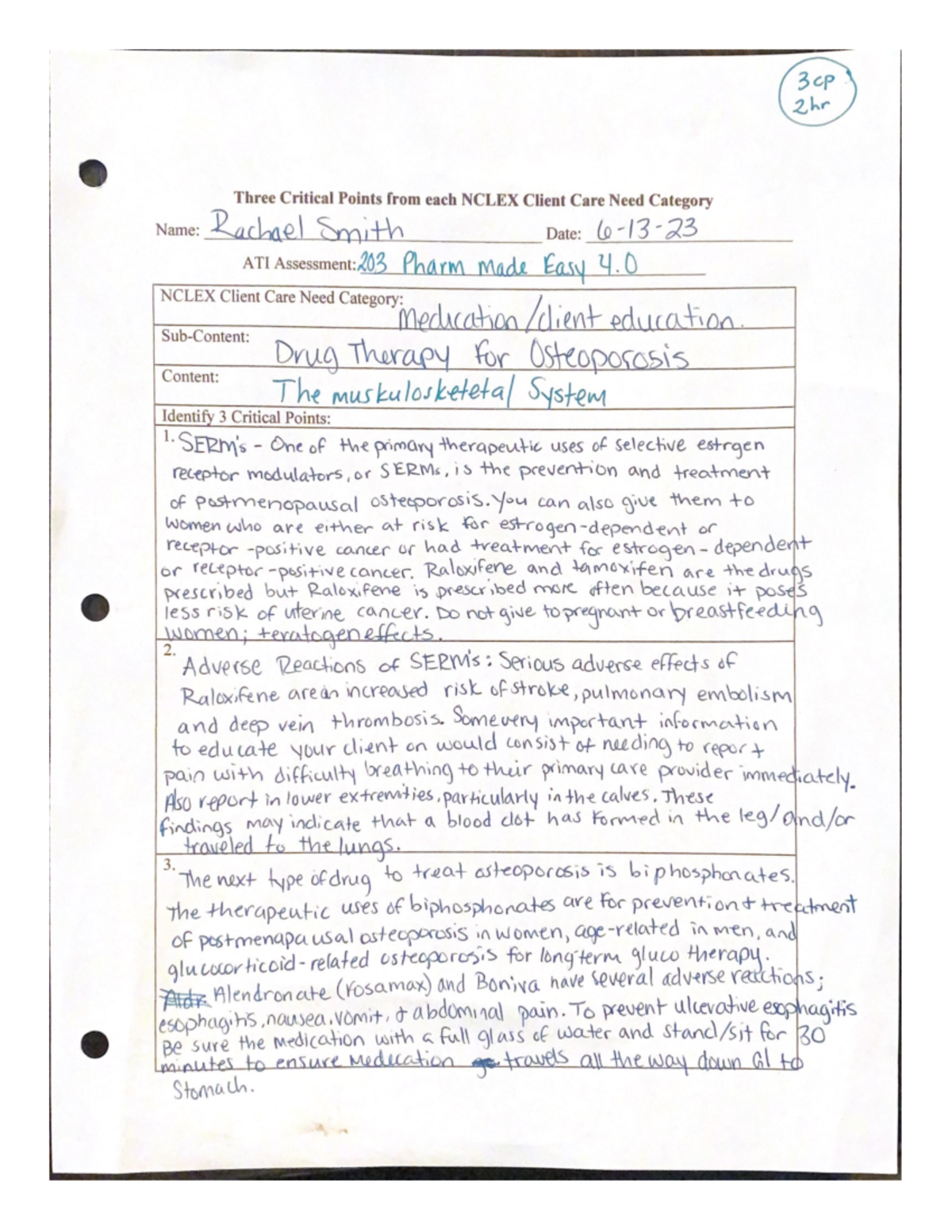 Three Critical Points from each Nclex Client Care Need Category 6 - 202 ...