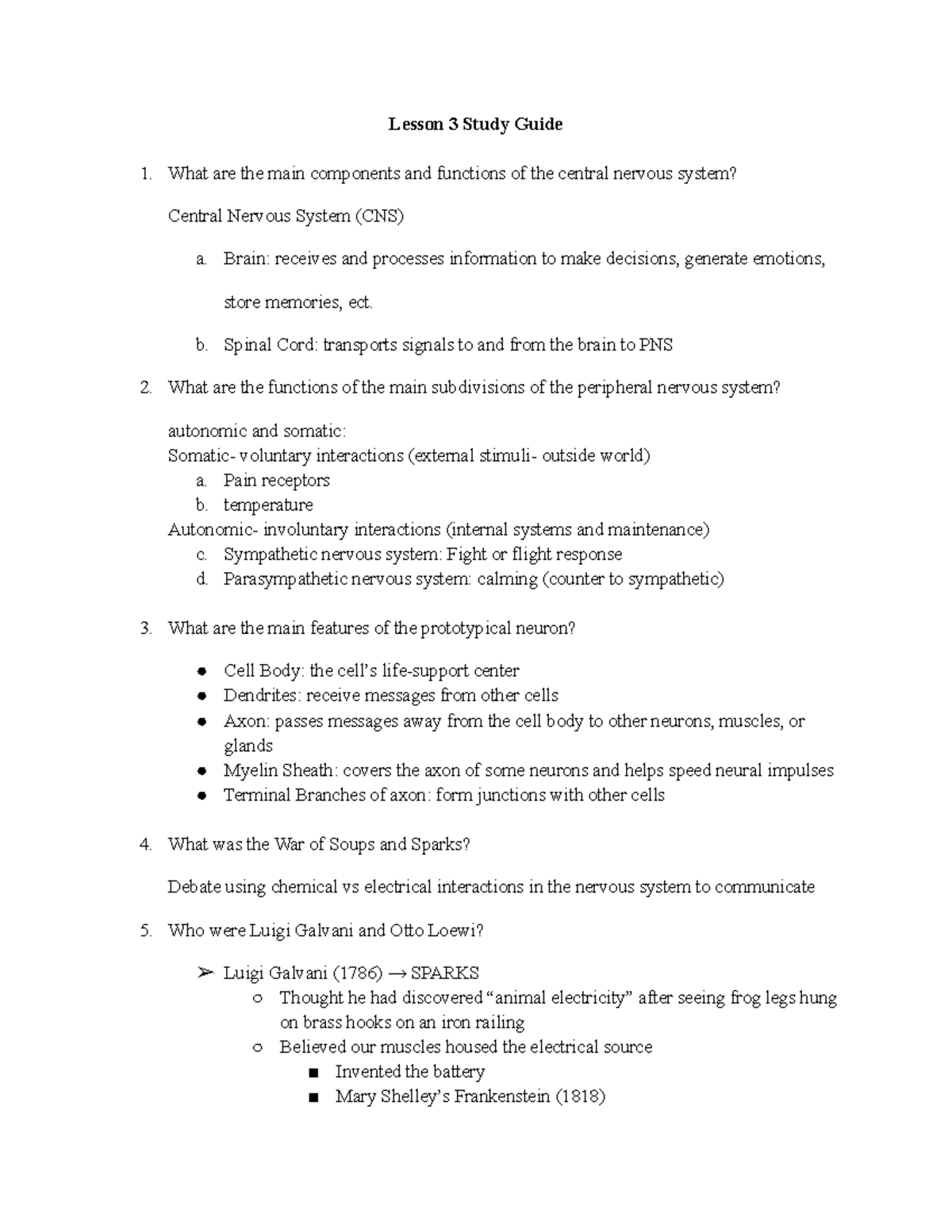 Psychology Lesson 3 Study Guide - Lesson 3 Study Guide What are the ...