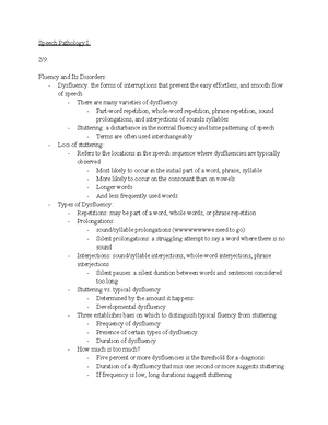 Speech Path 1 Notes 1/31 - The Field of Speech Language Pathology ...