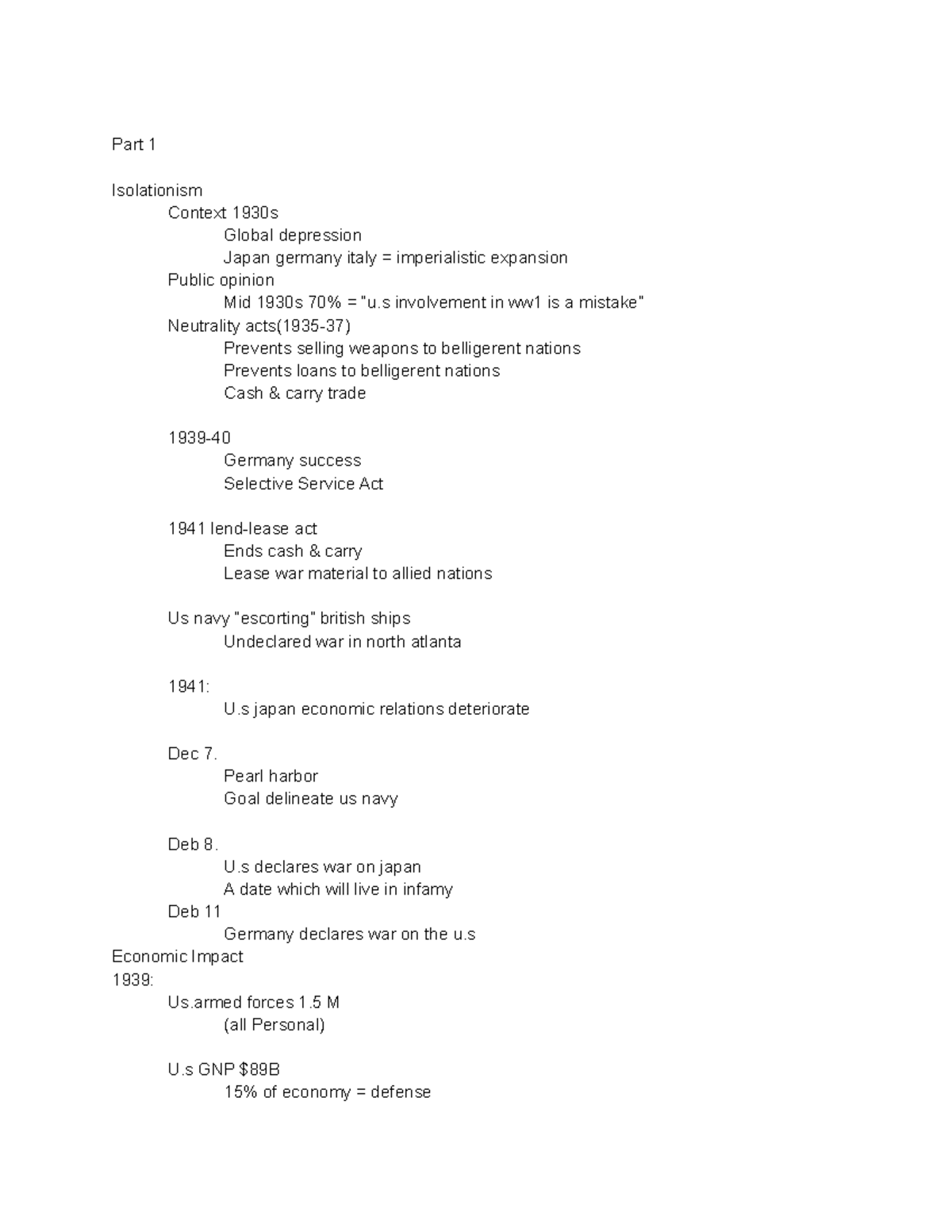 World War 2 Before U.S Joins the war - Part 1 Isolationism Context ...
