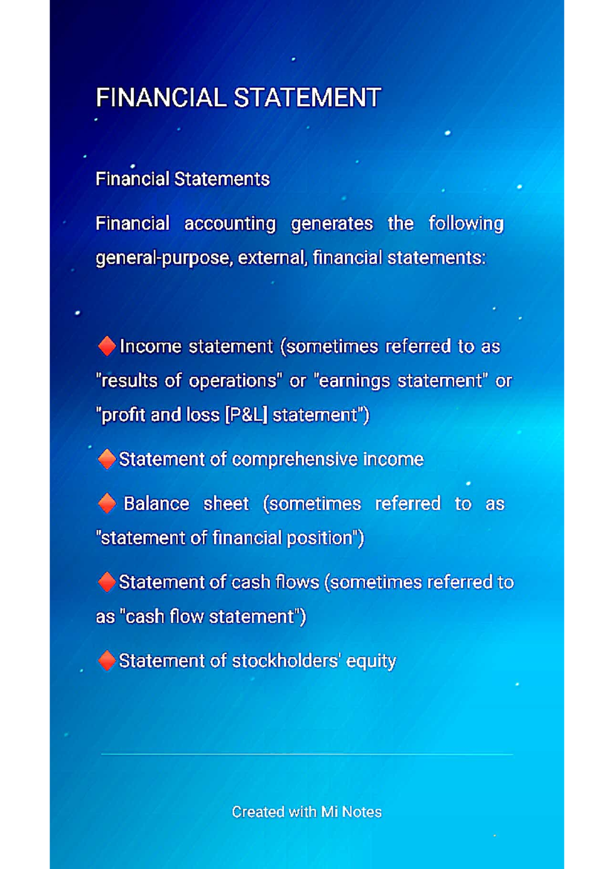 Financial statements - Financial Accounting - Studocu